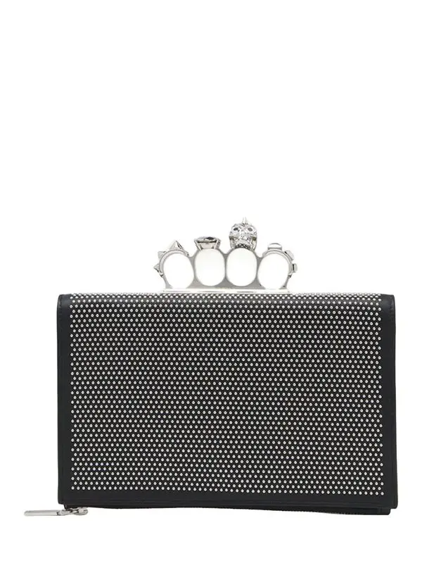 Alexander McQueen Punk Studded Flat Pouch Bag - Black/silver