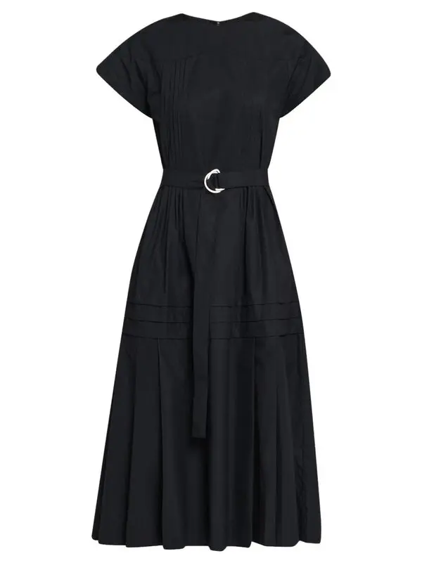 3.1 Phillip Lim Pleated Poplin Midi Dress - Black