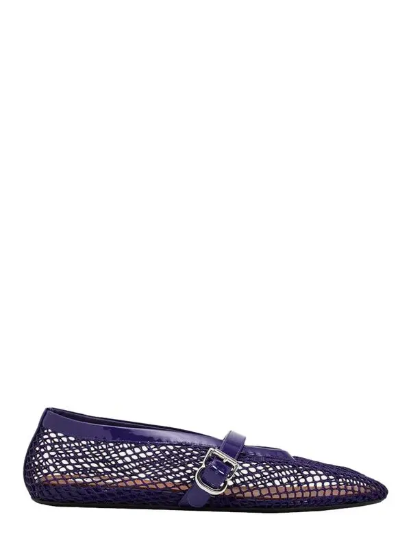 Alaïa Mesh Mary Jane Ballerina Flats - Iris