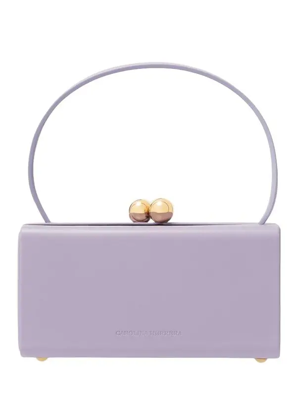 Carolina Herrera Mimi Kiss-lock Leather Top-handle Bag - Violeta