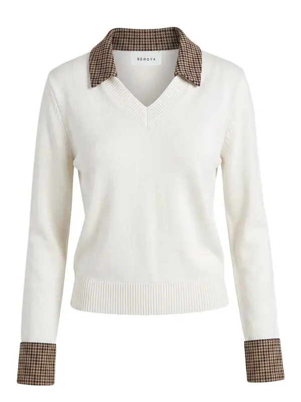 SEROYA Maia Knit Sweater - Eggshell