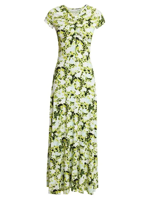 Proenza Schouler White Label Neolani Printed Jersey Maxi Dress - Straw Multi