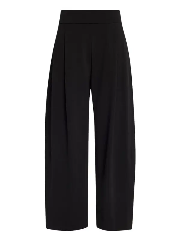 Lafayette 148 New York Walker Cropped Barrel-leg Pants - Black