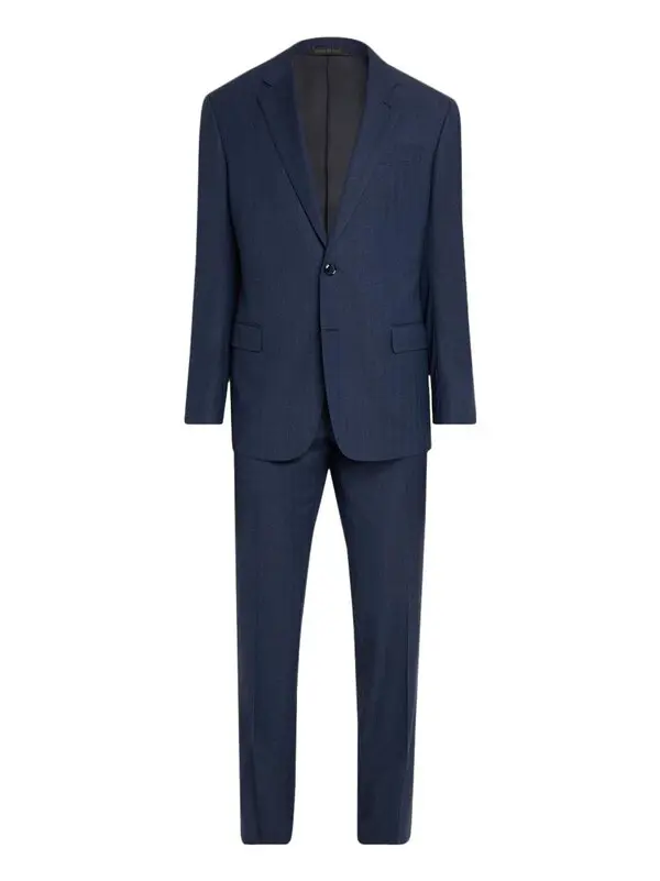 Giorgio Armani Soft Line Chevron Single-breasted Suit - Solid Dark