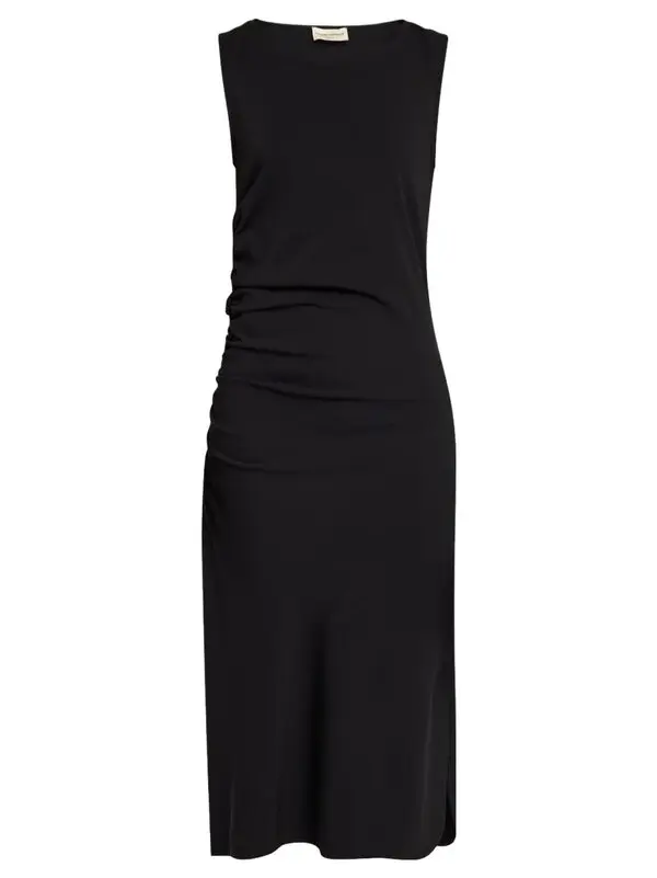 Officine Générale Inae Stretch Viscose Midi Dress - Black