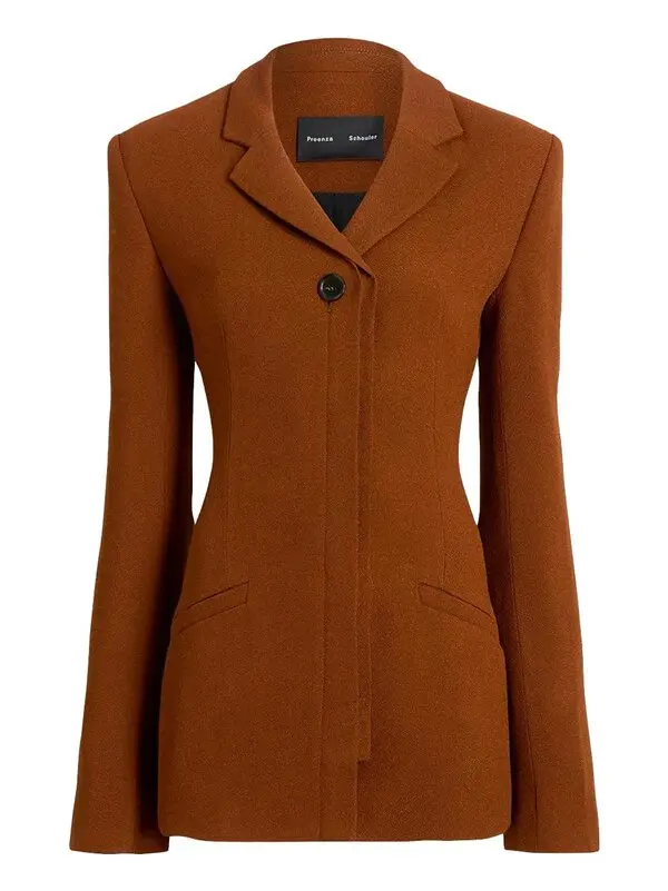 Proenza Schouler Vioni Heavy Sable Single-breasted Jacket - Copper