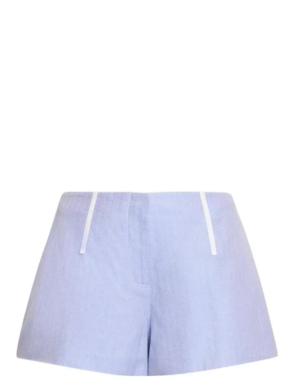 Brandon Maxwell The Cricket Bell Shorts - Herringbone