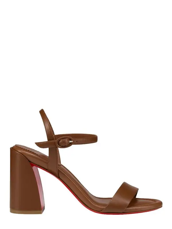 CHRISTIAN LOUBOUTIN 85mm Miss Jane Leather Sandals - Cuoio