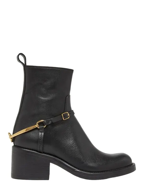 Chloé Dakota Leather Ankle Booties - Black