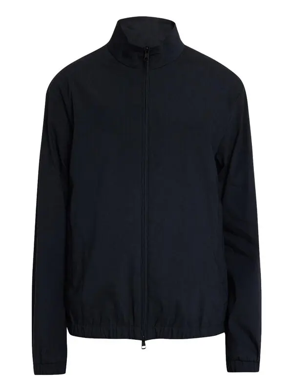 Moncler Bonavent Linen-blend Wind-resistant Jacket - Navy