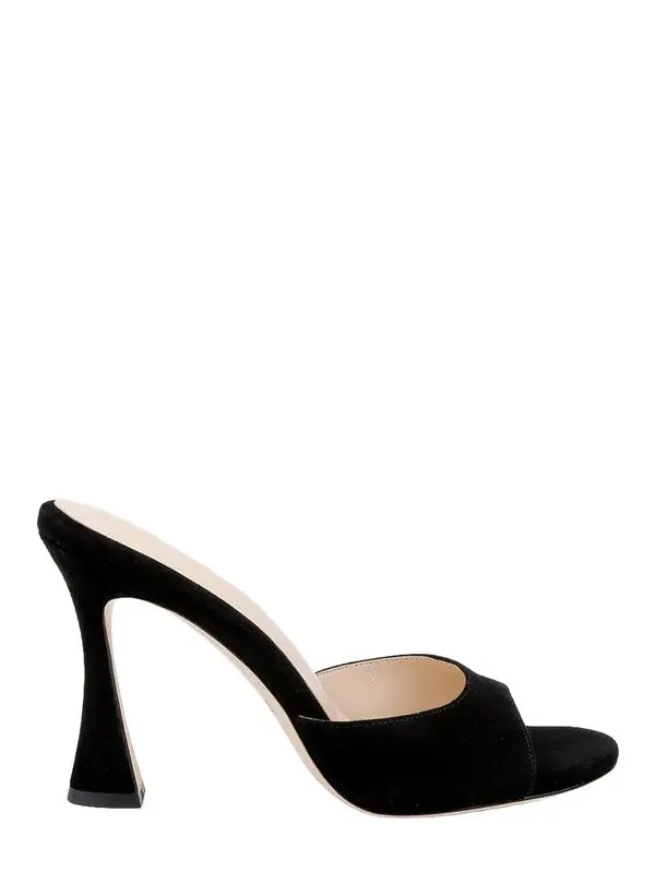 L'Agence 95mm Avery Suede Mules - Blacksuede