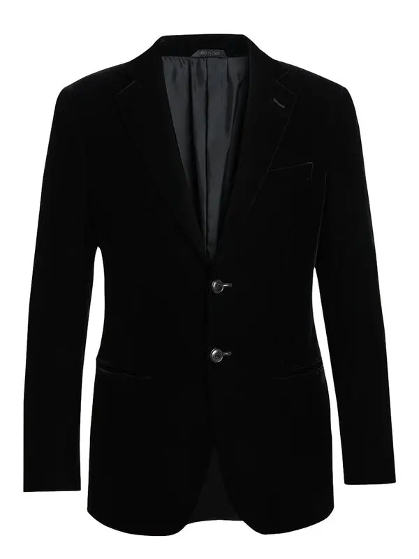 Giorgio Armani Seersucker Single-breasted Sport Coat - Black