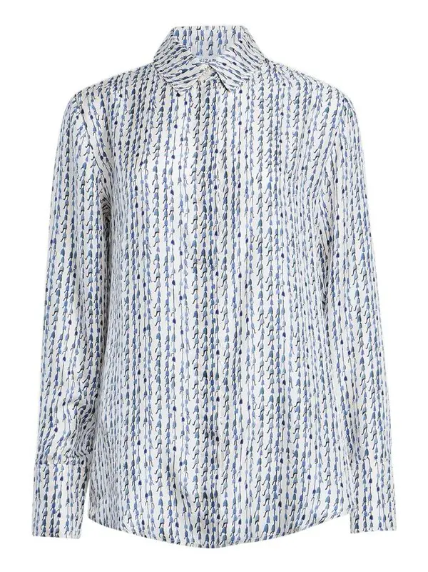 Altuzarra Chika Silk Button-front Top - Blue