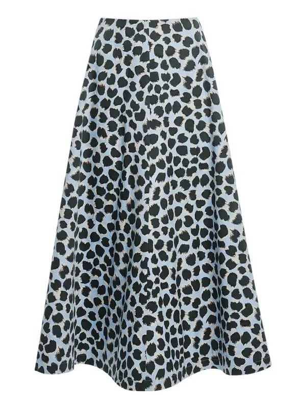Altuzarra Varda Animal-print Midi Skirt - Blue Multi