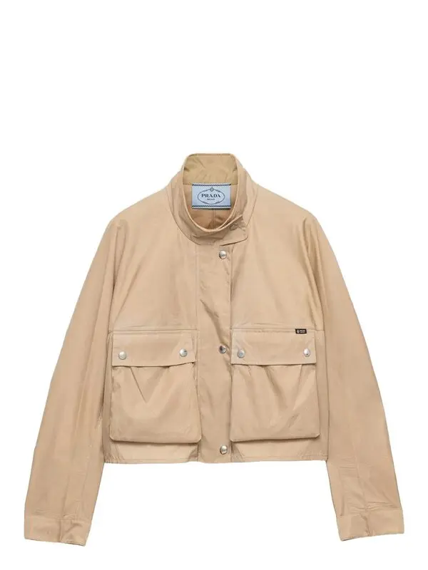 Prada Washed Re-nylon Jacket - Camel