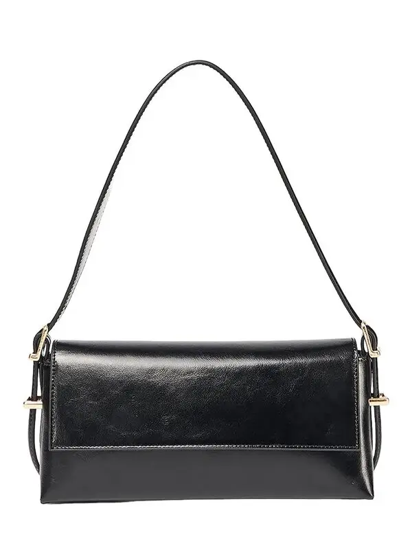 Simkhai Atlas Moto Leather Shoulder Bag - Black