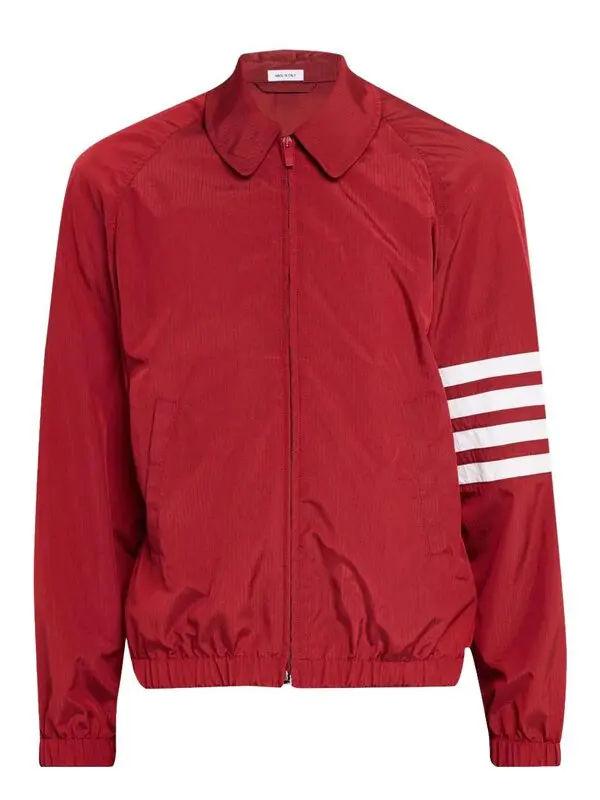 Thom Browne Ripstop 4-bar Full-zip Jacket - Dark Red