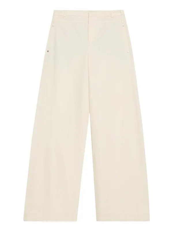 Vince Double-waistband Wide-leg Utility Pants - Bone