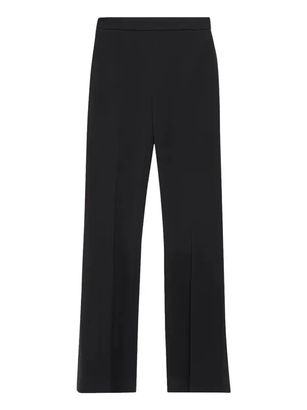 Veronica Beard Gracie Zip-back Bootcut Pants - Black
