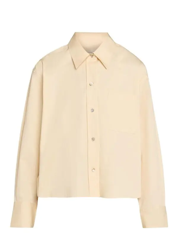 Vince Cropped Long-sleeve Shirt - Ecru