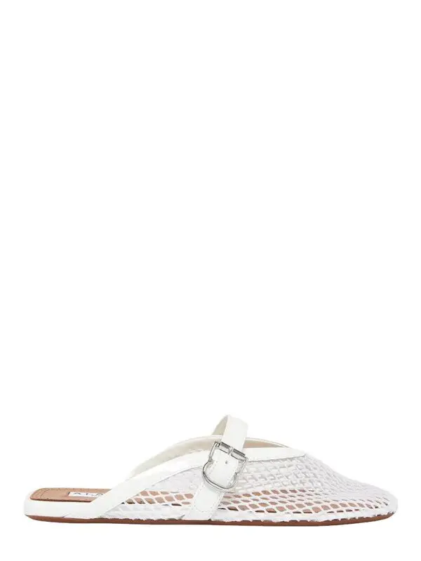 Alaïa Mesh Mary Jane Ballerina Mules - Blanc