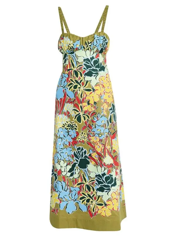 ALEMAIS Solstice Floral Cotton Midi-dress - Multi