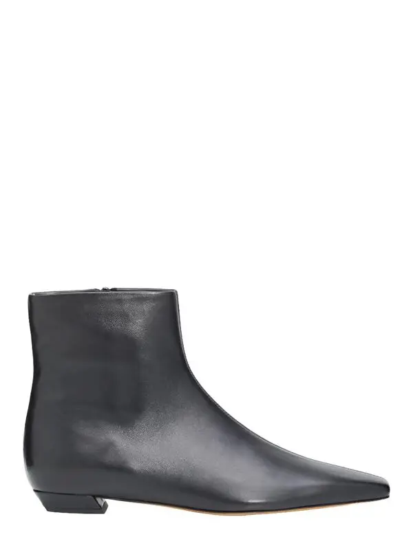 Proenza Schouler Trap Flat Leather Ankle Boots - Black