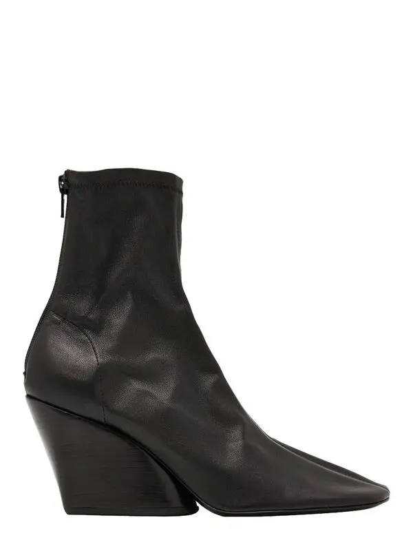 Proenza Schouler 70mm Slant Stretch Leather Ankle Boots - Black