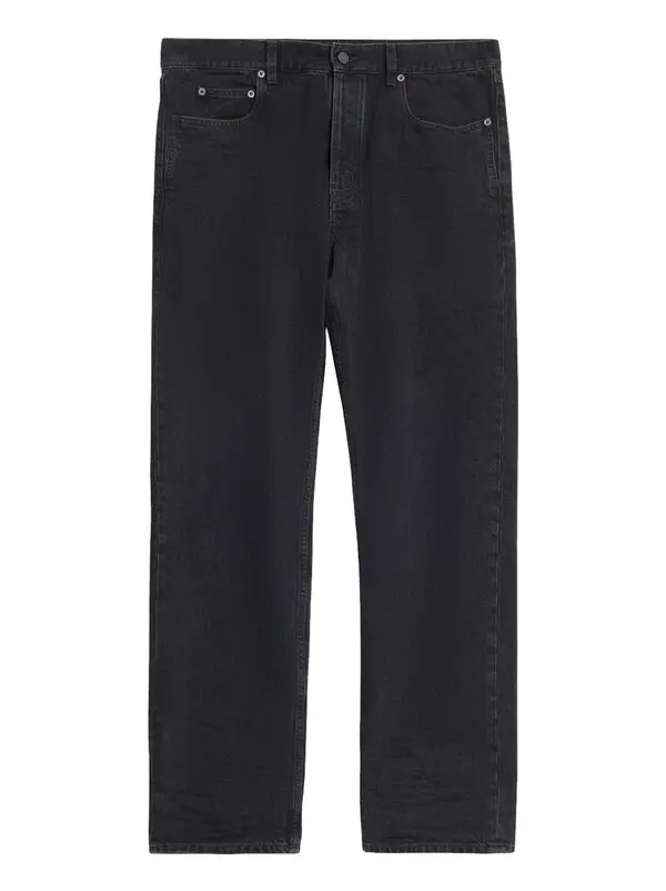 Saint Laurent Relaxed Straight-leg Denim Jeans - Black