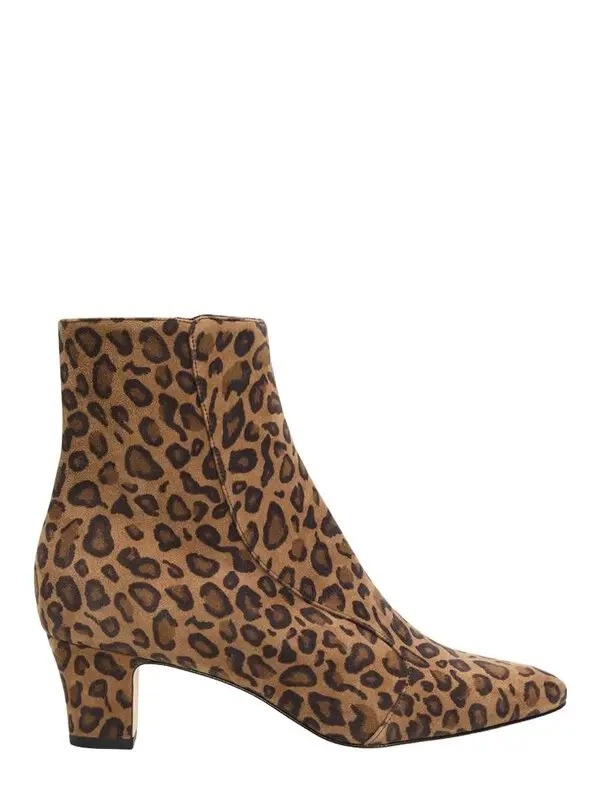 Manolo Blahnik 50mm Myconia -printed Suede Ankle Boots - Leopard