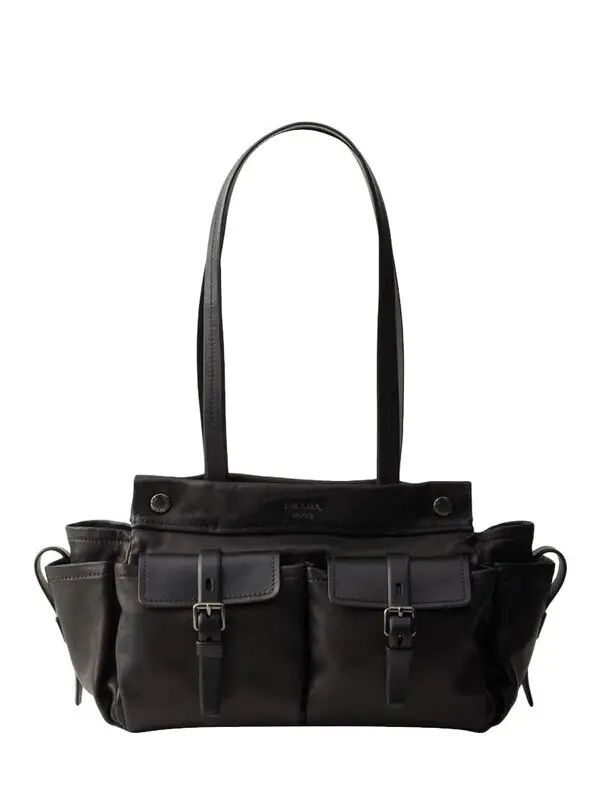 Prada Route Leather Tote Bag - Nero
