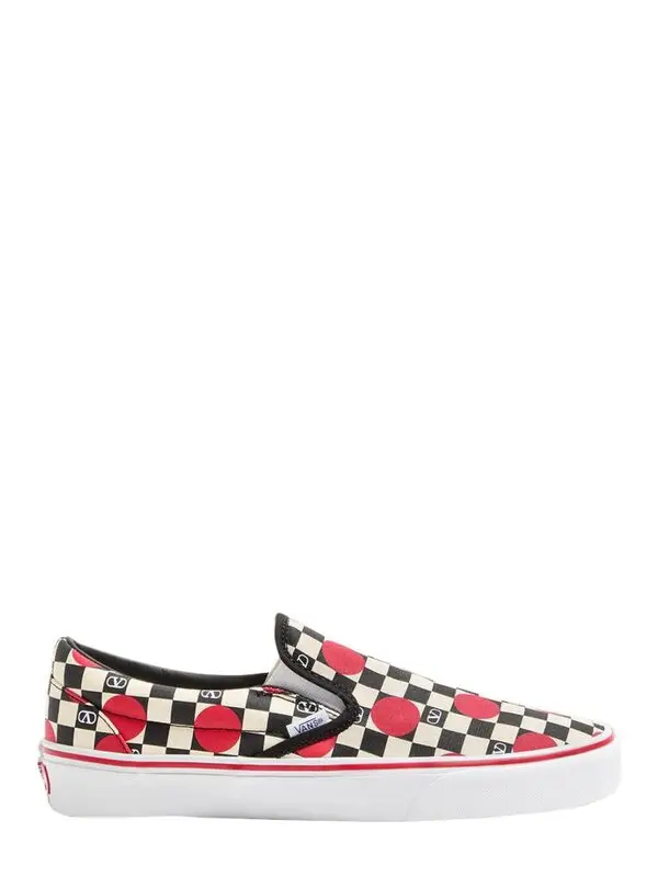 Valentino Garavani X Vans Big Dots & Vlogo Checkerboard Classic Slip-on Sneakers - Yellow Multi
