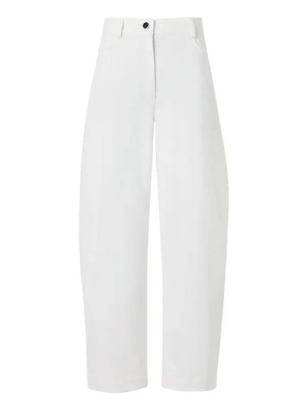 Akris High-rise Barrel-leg Ankle Pants - Cream