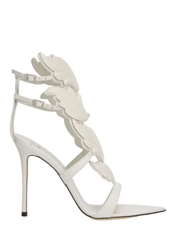 GIUSEPPE ZANOTTI 105mm New Cruel Leather Sandals - Blanc