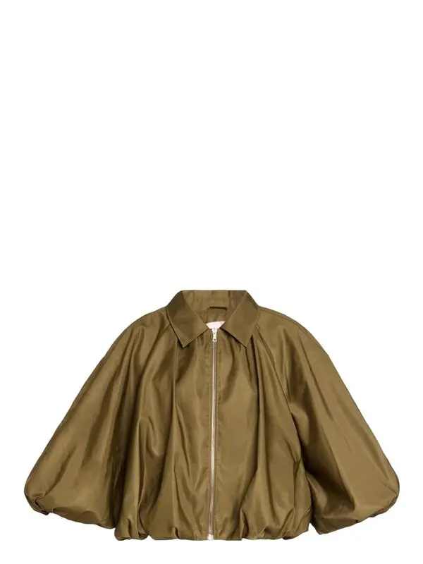 Cinq À Sept Paulina Balloon Bubble-hem Jacket - Dark Olive