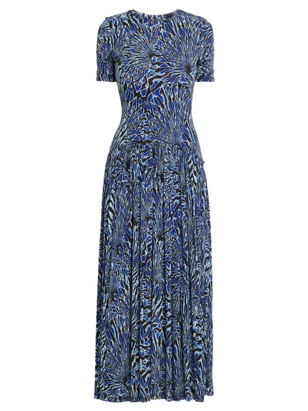 Ulla Johnson Sabine Short-sleeve Jersey Maxi Dress - Lapis