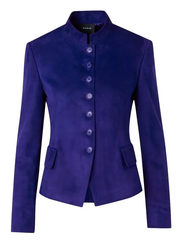 Akris Deva Suede Short Jacket - Purple