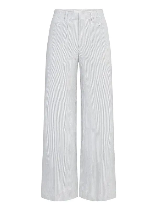 FRAME The Stripe Modernist Pocket Trousers - Navy Multi