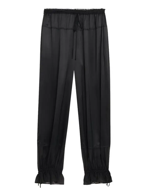 Ulla Johnson Camile Silk Drawstring Pants - Noir