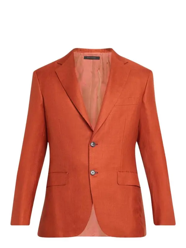 Brioni Plume Single-breasted Blazer - Sienna