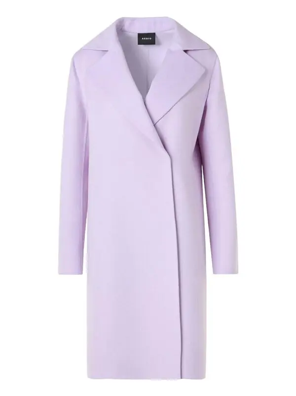 Akris Bera Cashmere-silk Knee-length Coat - Malva