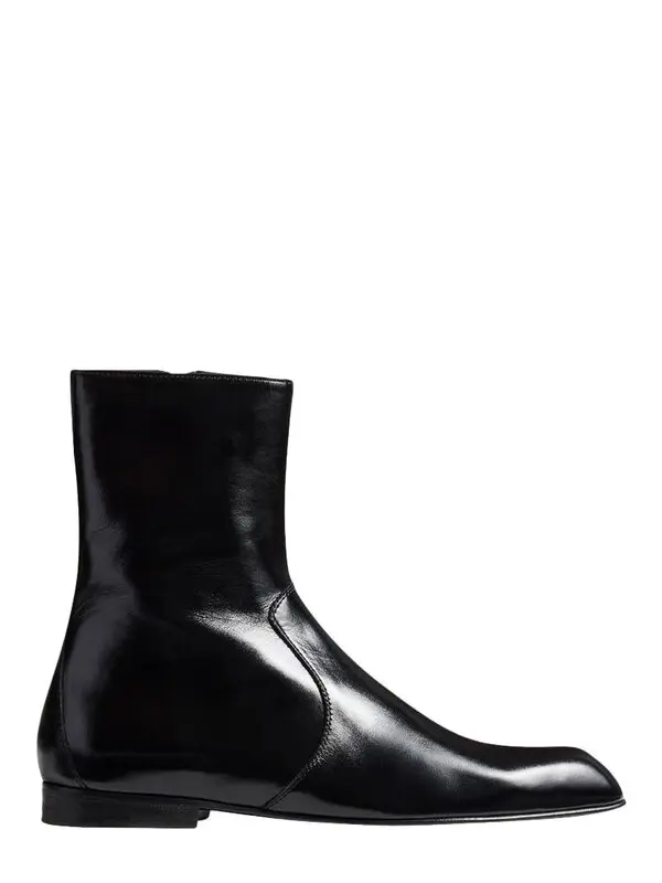 Khaite Colt Leather Ankle Boots - Black