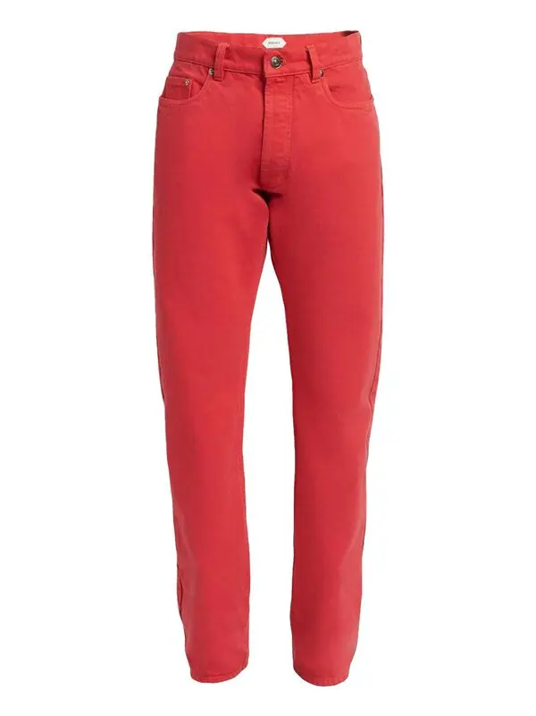 Versace Five-pocket Straight Jeans - Red