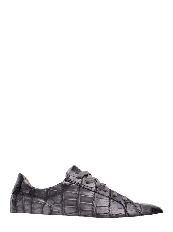 Magnanni Saeta Matte Alligator Low-top Sneakers - Dark Grey