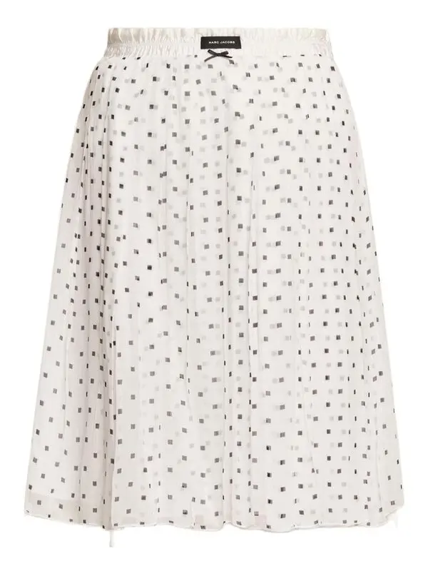 Marc Jacobs Polka-dot Layered Crinkle Chiffon Mini Skirt - White Multi