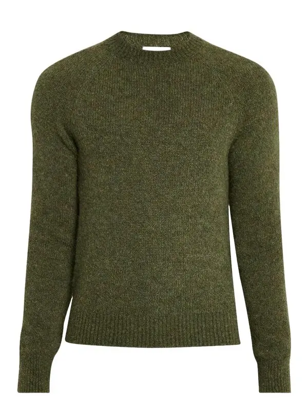 Dries Van Noten Alpaca-blend Crewneck Sweater - Forest