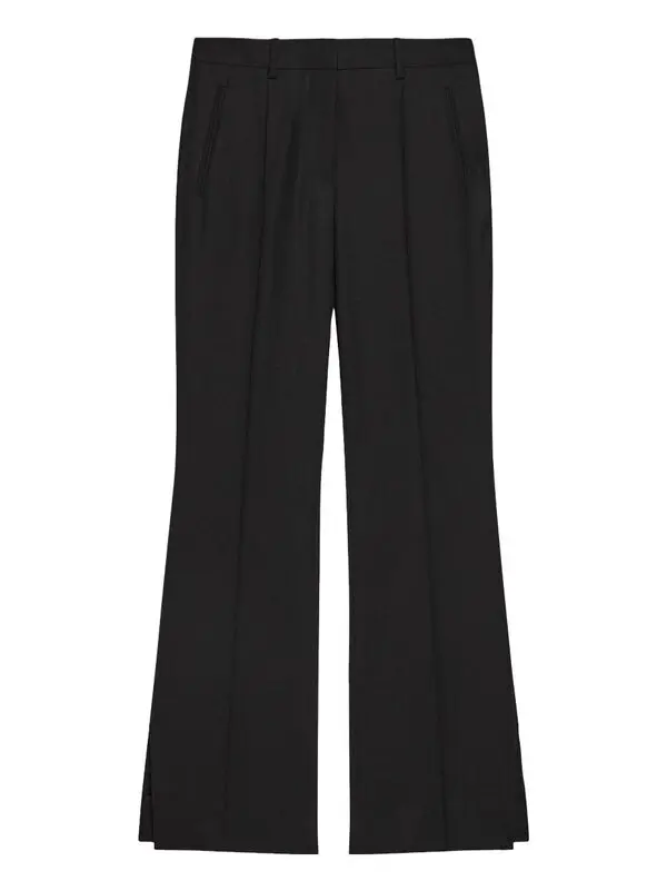 Helmut Lang Vented Wool Bootcut Pants - Black