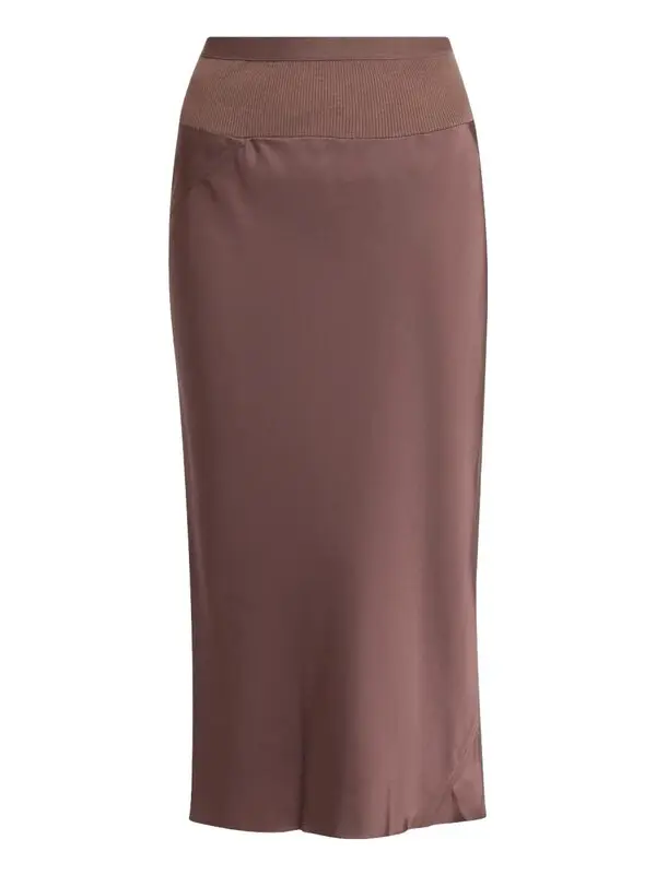 Rick Owens Satin Bias Midi-skirt - Grape