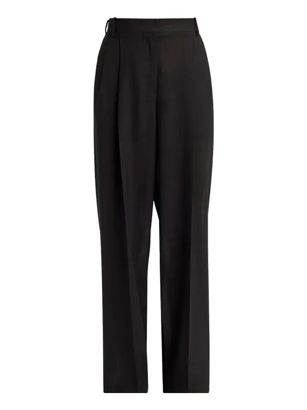 TOM FORD Double-pleated Wool Straight-leg Trousers - Espresso