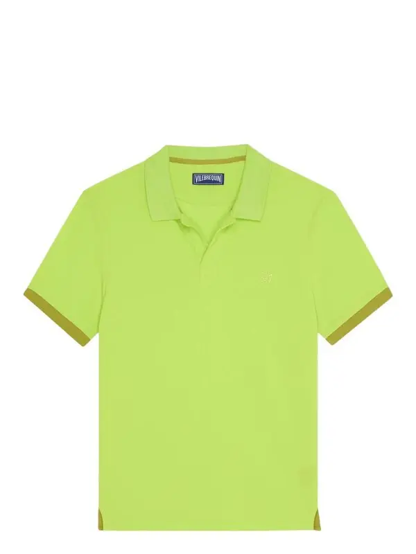 Vilebrequin Organic Cotton Pique Contrast-trim Polo Shirt - Acide